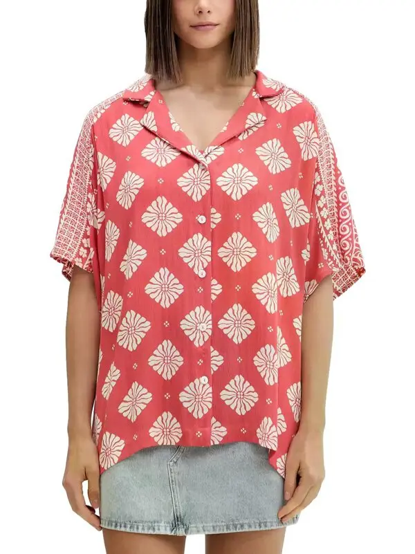 Rip Curl Ventura Floral-print Short-sleeve Shirt - Red