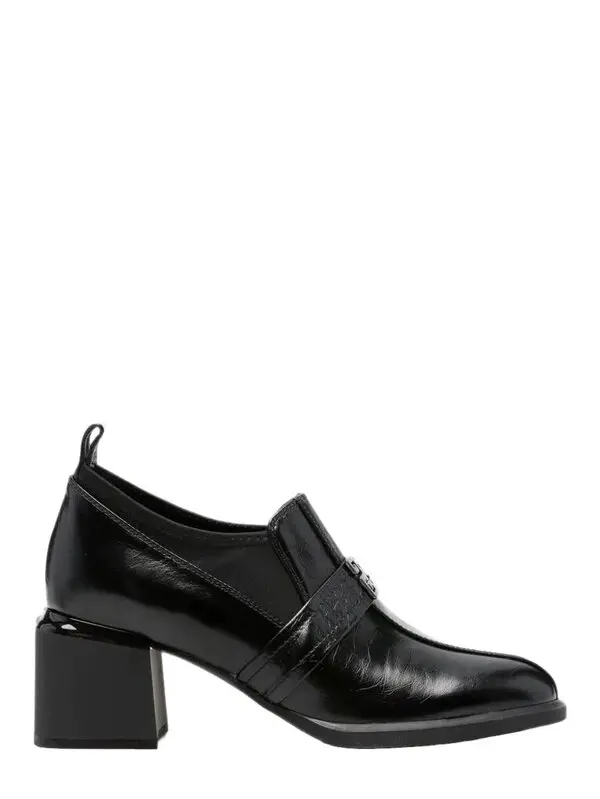 LINDA BAUMANN Logo-plaque Block-heel Pumps - Black
