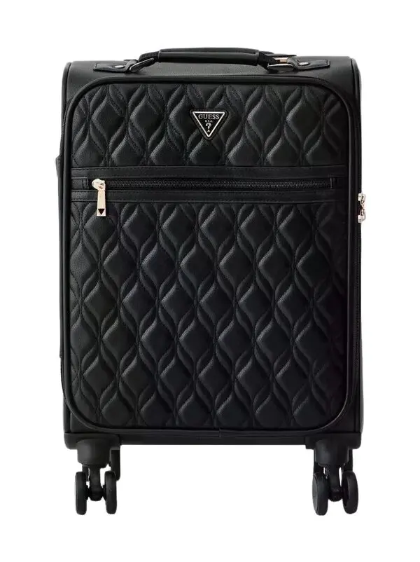 Guess Maxine Quilted Suitcase With Zip-fastening Front Pocket - Black