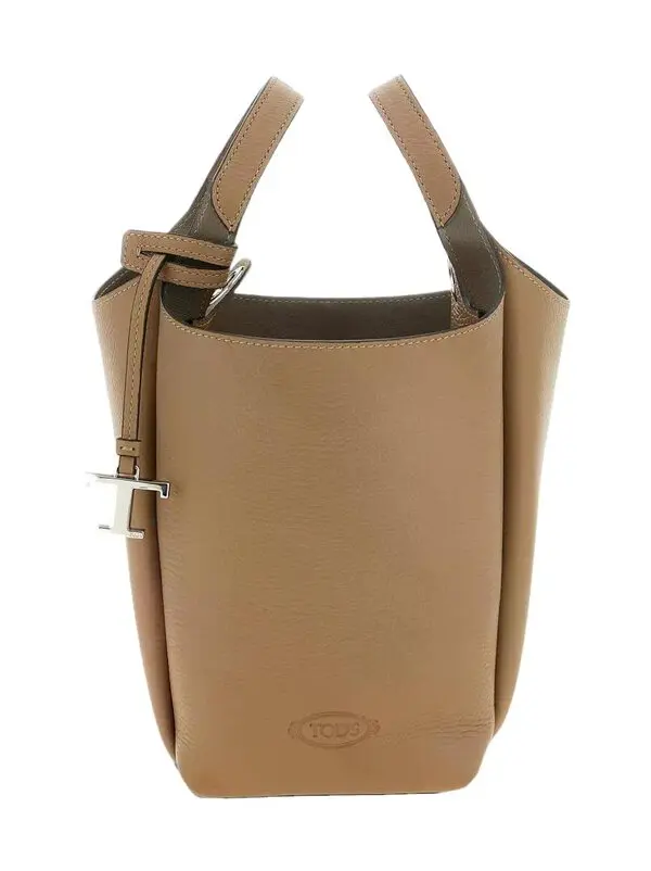 TOD'S T Timeless Leather Bucket Bag - Brown