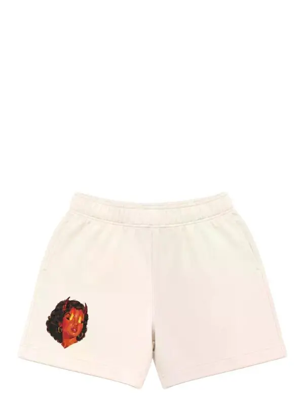 MELT Graphic-print Track Shorts - Neutrals