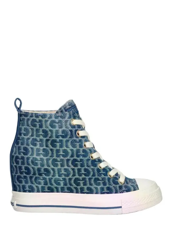 Guess Sundae Logo-print Sneakers - Blue