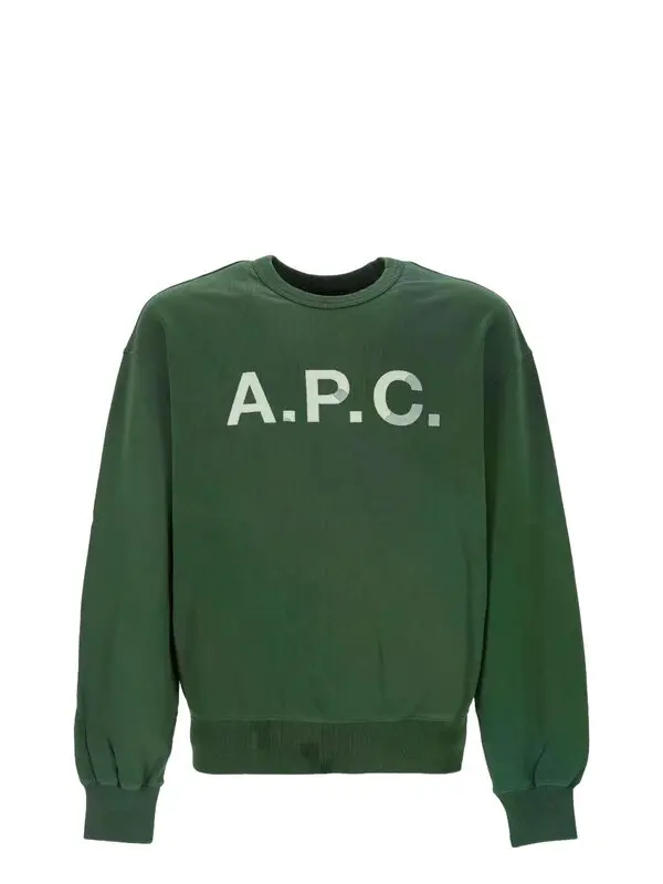 A.p.c. Logo-print Sweatshirt - Green