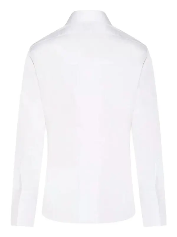 BARBA NAPOLI Spread-collar Long-sleeve Shirt - White