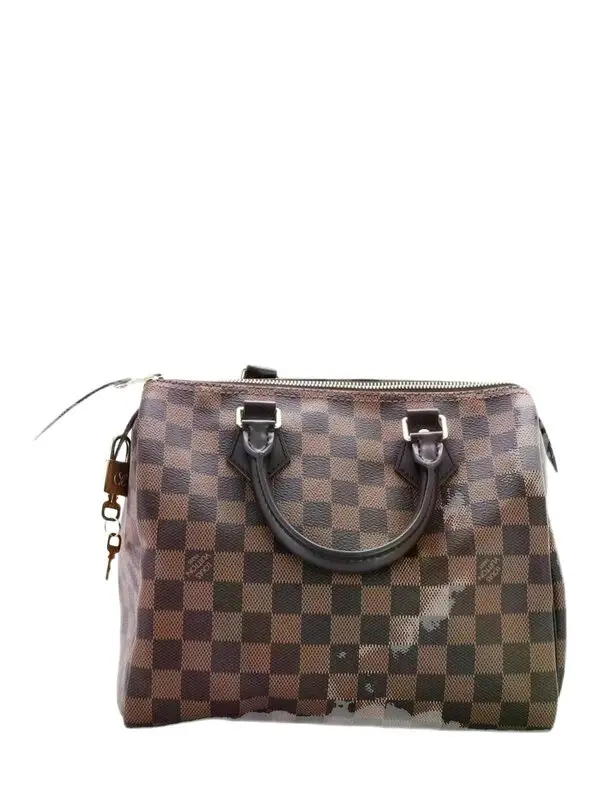 LOUIS VUITTON Speedy Handbag Damier 25 Satchel - Brown
