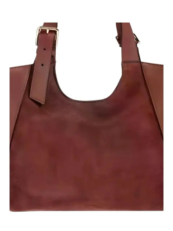 Furla Suede Panelled Tote Bag - Brown
