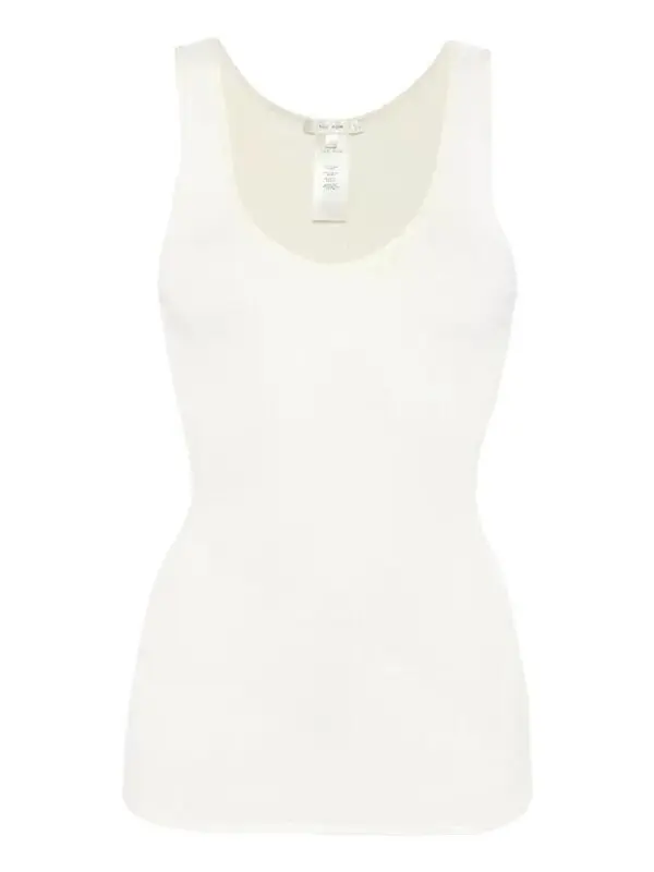 THE ROW Danel Ribbed-knit Top - Neutrals