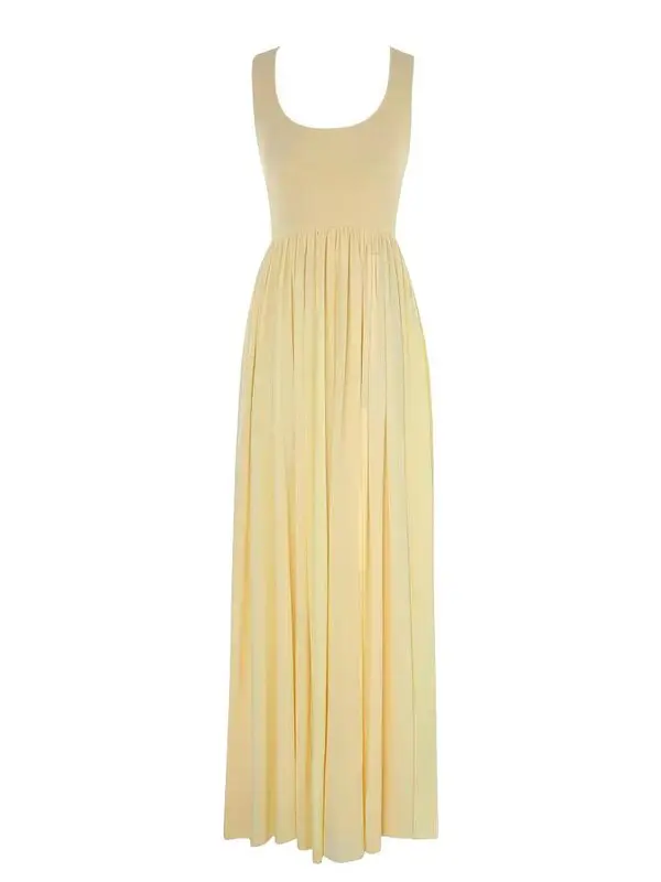 Zimmermann Metallic-jersey Maxi Dress - Neutrals