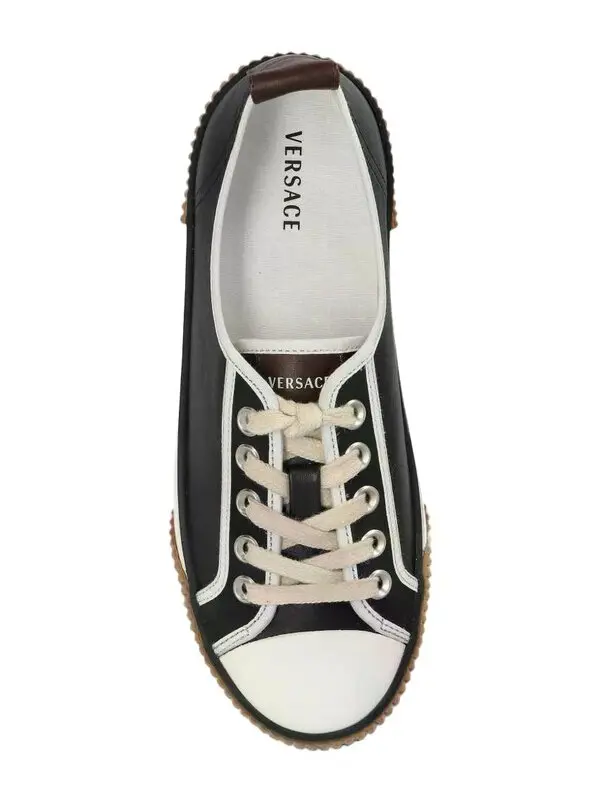Versace Goliath Greca-detail Sneakers - Black