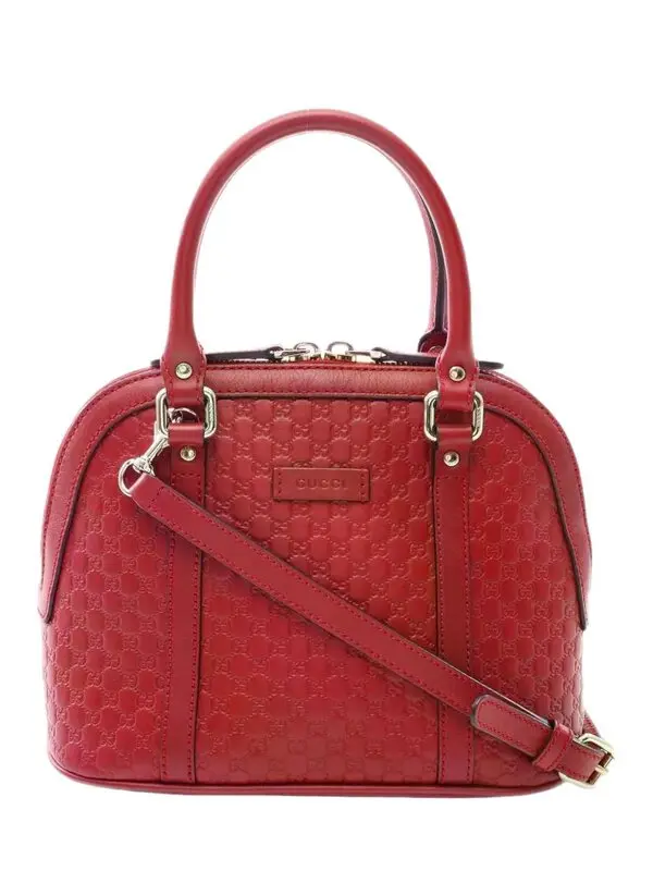 Gucci 2000s Micro Gg Guccissima Tote Bag - Red