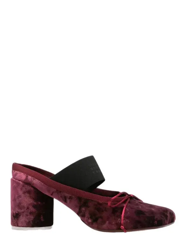 MAISON MARGIELA Velvet Elasticated-strap Pumps - Red