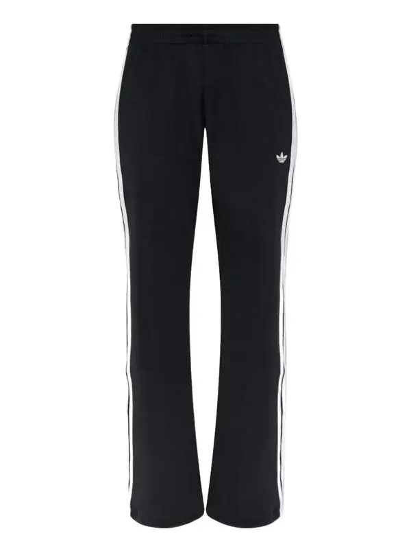 Adidas Logo-embroidered Side-stripe Track Pants - Black