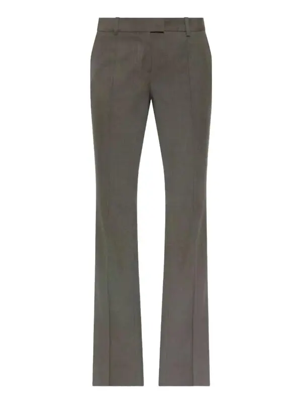 Attico Pressed-crease Flared Trousers - Grey