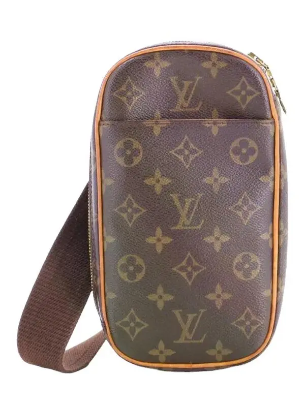 LOUIS VUITTON Pochette Gange Monogram Canvas Belt Bag - Brown