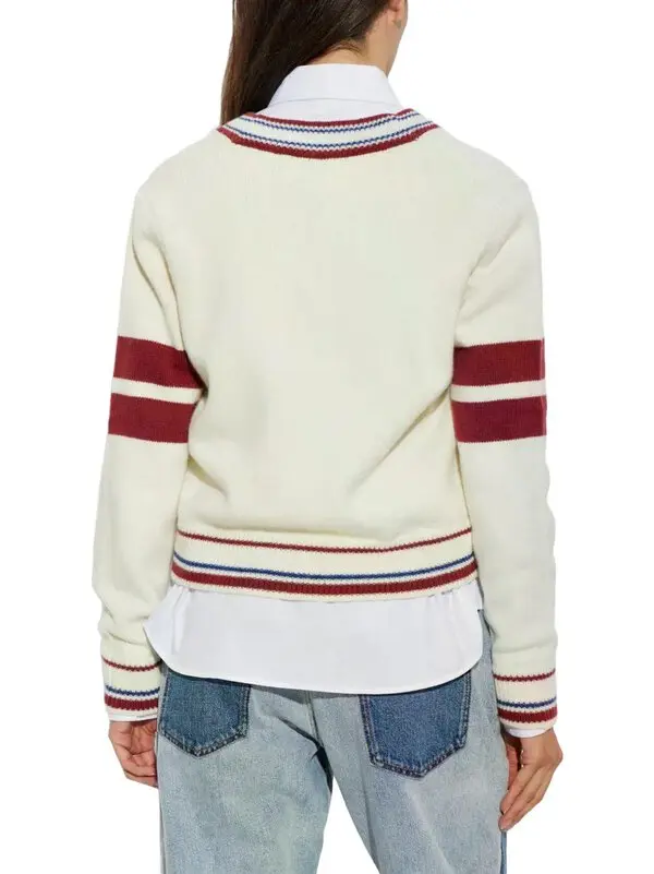 Off-White Logo-embroidered Cardigan - Neutrals