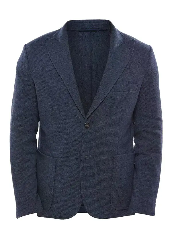 PAOLO PECORA Unlined Notch-lapel Blazer - Blue