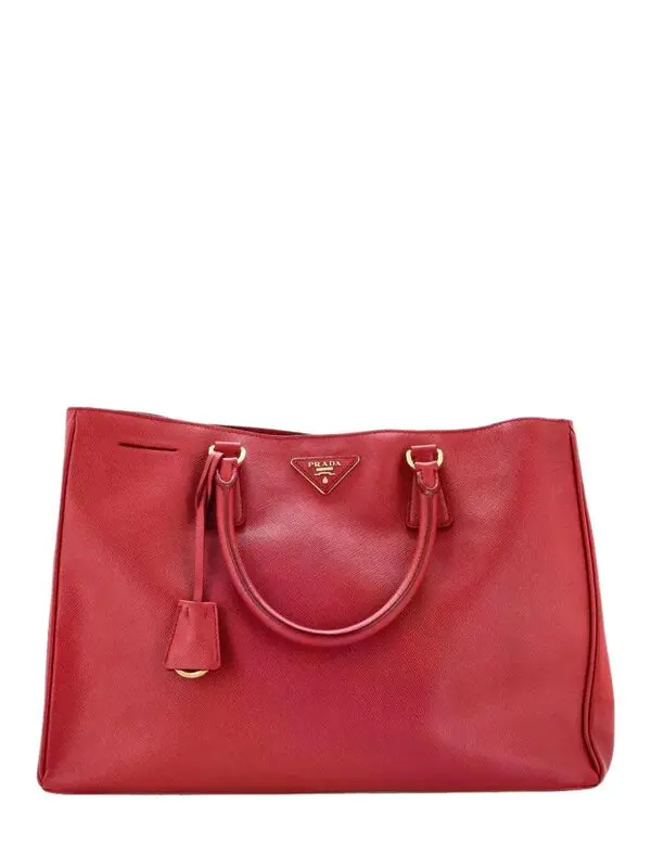 Prada Lux Open Saffiano Leather Large Tote Bag - Red
