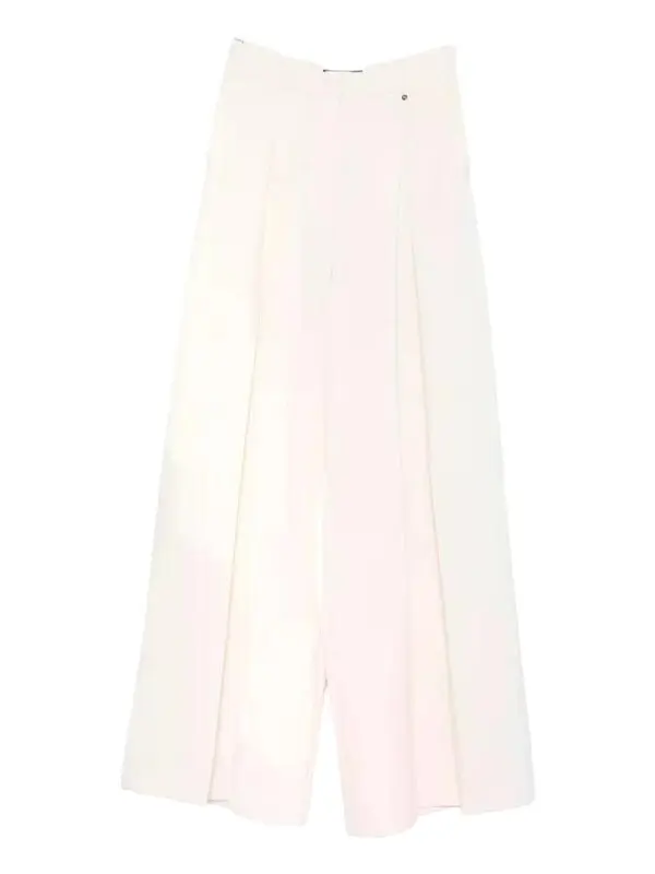 NISSA Pleated Palazzo Pants - Neutrals