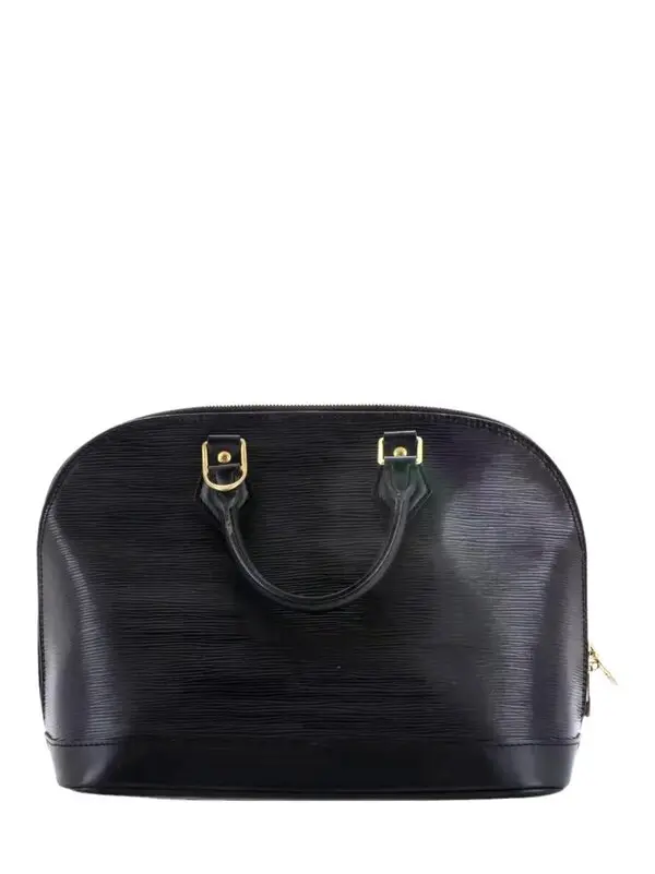 LOUIS VUITTON Vintage Alma Handbag Epi Leather Pm Satchel - Black