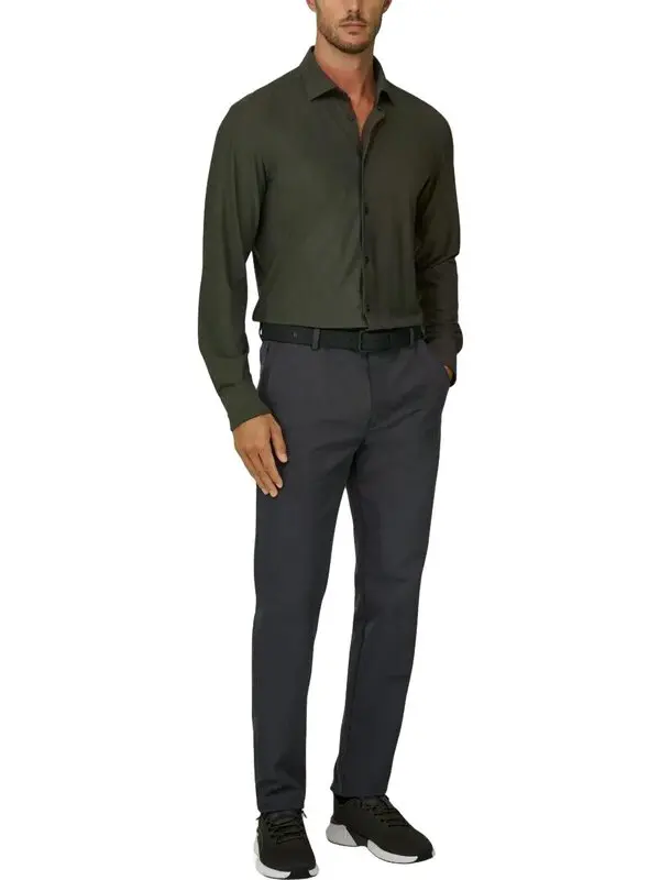 Boggi Milano Trousers In Technical Fabric B Tech - Blue