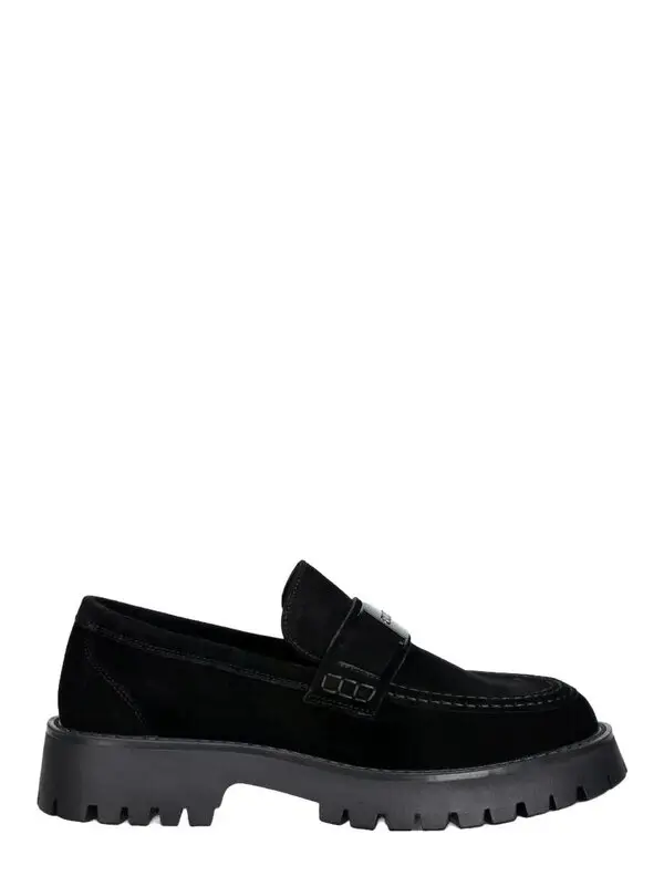 Guess Logo-plaque Chunky-sole Loafers - Black