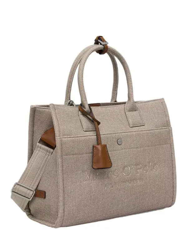 Marc O'polo Medium Logo-embroidered Tote Bag - Neutrals