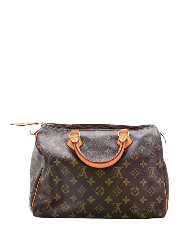 LOUIS VUITTON Speedy Handbag Limited Edition V Monogram Canvas 30 Satchel - Brown