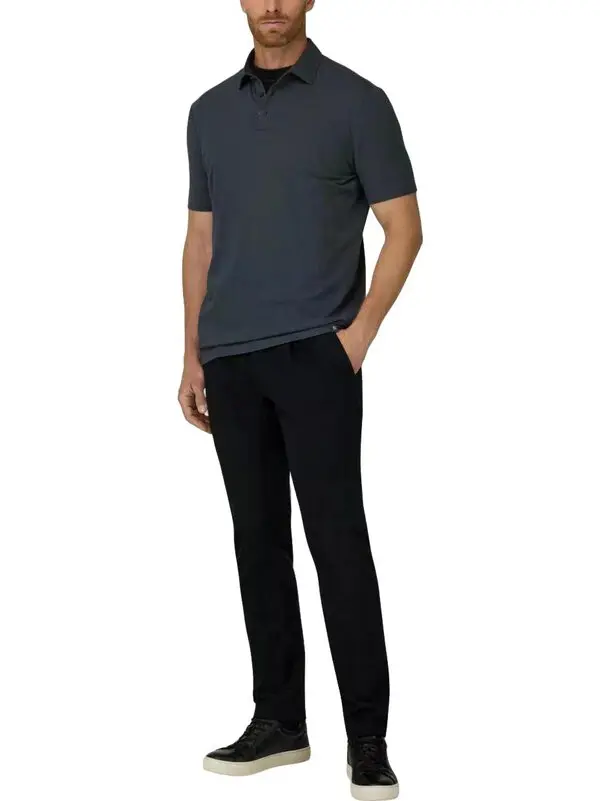 Boggi Milano Polo In Stretch Supima Cotton Jersey - Blue
