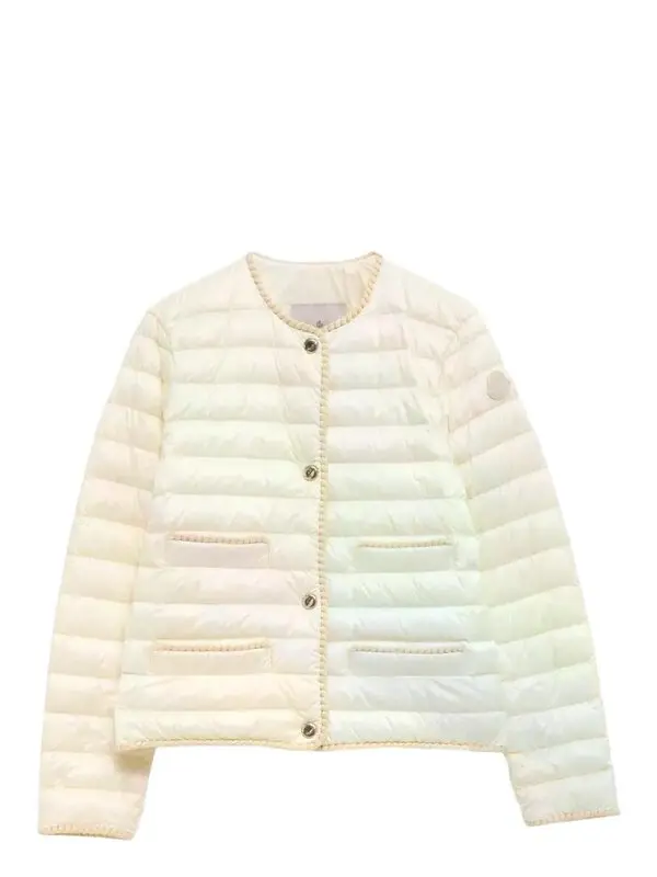 Moncler Braided-trim Quilted Jacket - Neutrals