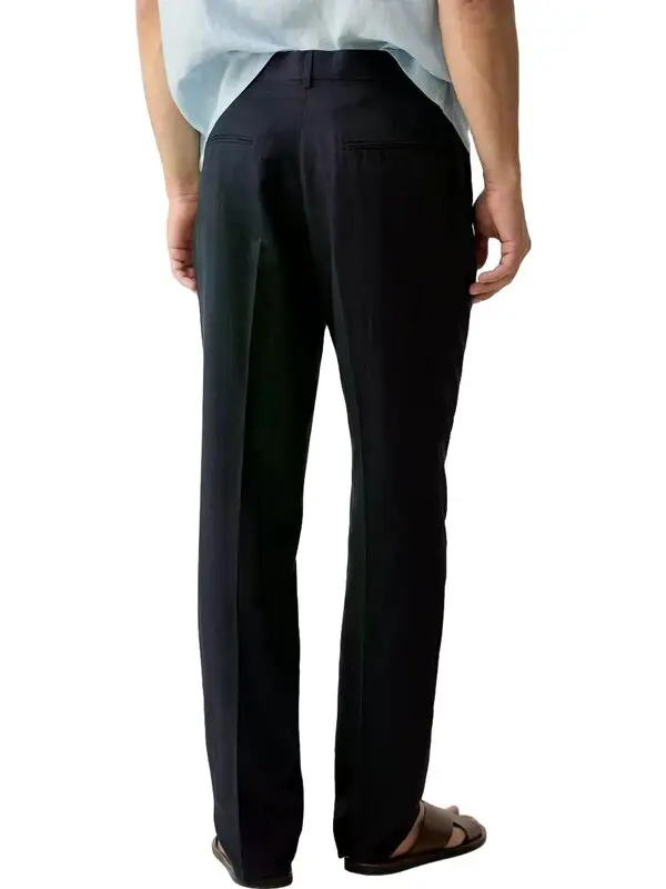 Guess Pressed-crease Straight-leg Trousers - Blue
