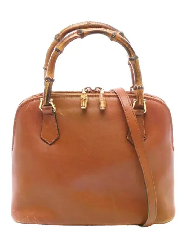 Gucci Bamboo-handle Leather Tote Bag - Brown