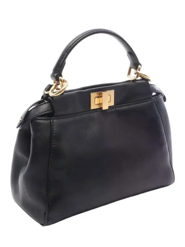 Fendi 2010s Mini Peekaboo Tote Bag - Black