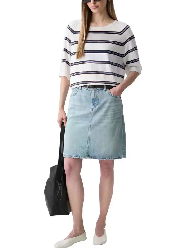 Marc O'polo Logo-patch Mini Skirt - Blue