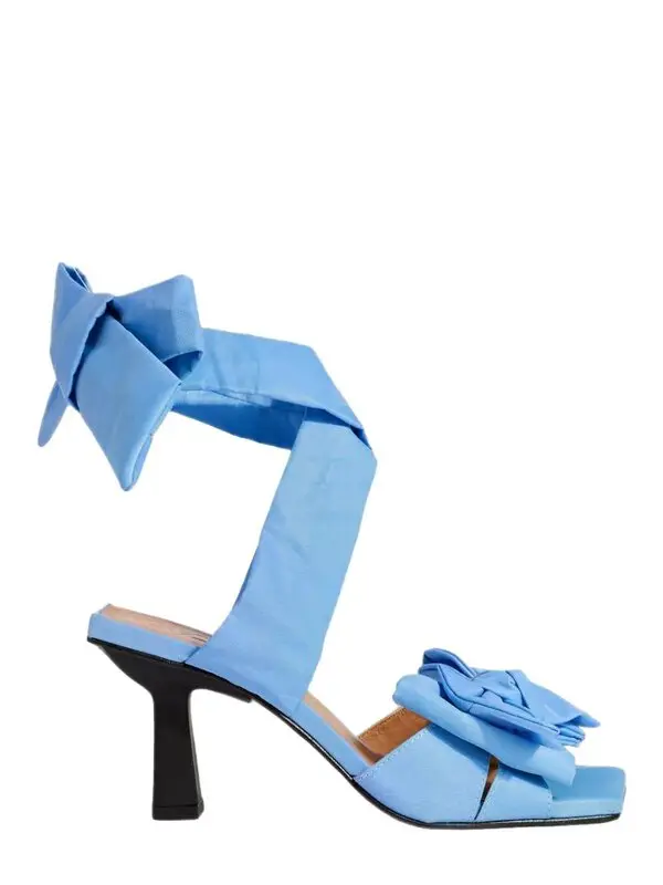 GANNI Bow-detailed Sandals - Blue