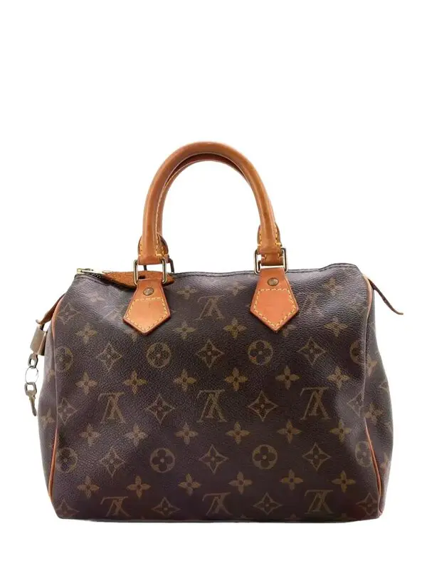 LOUIS VUITTON Speedy Handbag Monogram Canvas 25 Satchel - Brown