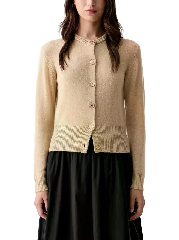 JOOP! Buttoned Ribbed-trim Cardigan - Neutrals