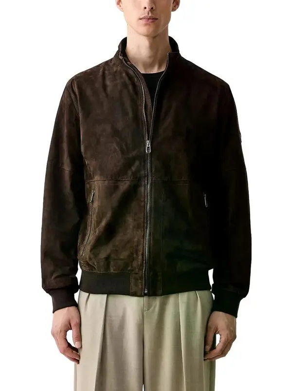 JOOP! Suede Bomber Jacket - Brown