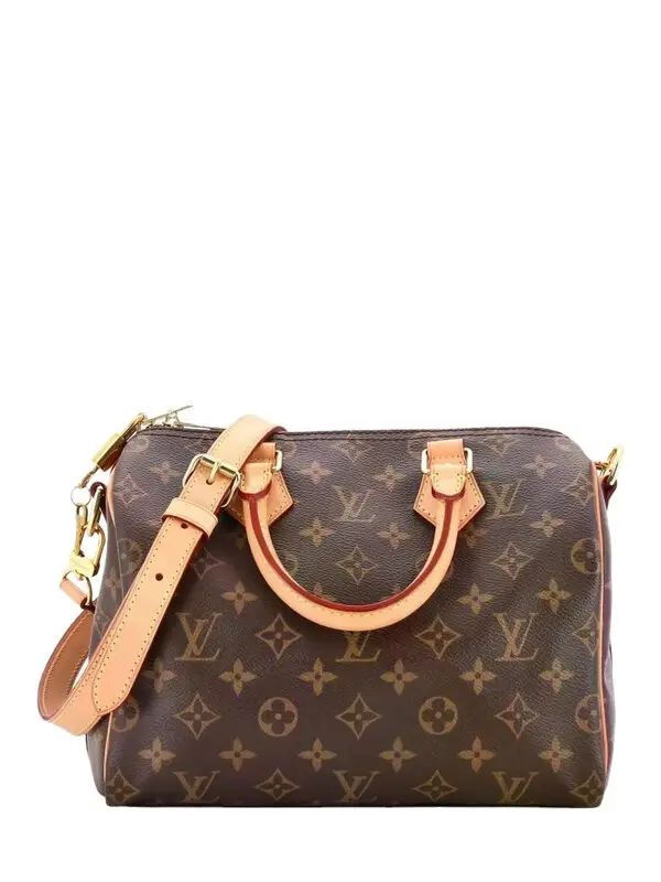 LOUIS VUITTON Speedy Bandouliere Monogram Canvas Satchel - Brown