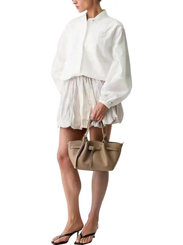 ISABELLE BLANCHE Stripes Embellished Mini Skirt - Neutrals
