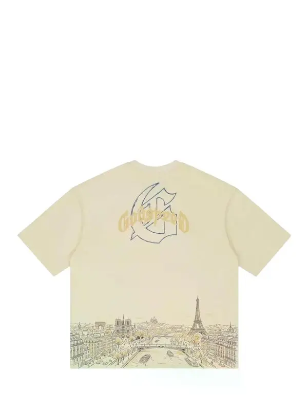 GODSPEED Paris Skyline Graphic-print T-shirt - Neutrals