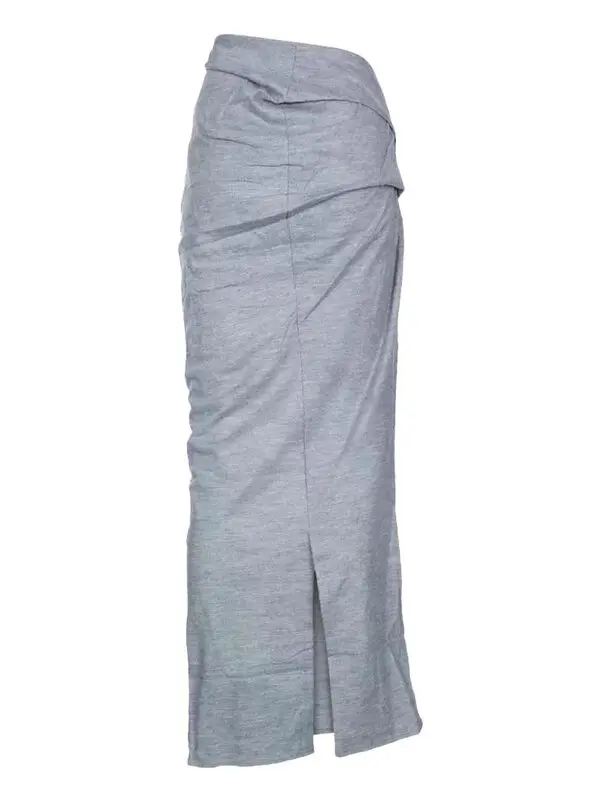 ENTIRE STUDIOS Draped Wool Skirt - Grey