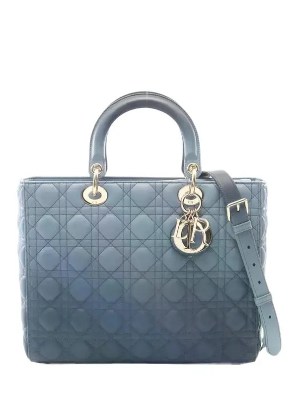 Dior 2000s Lady Cannage Tote Bag - Blue