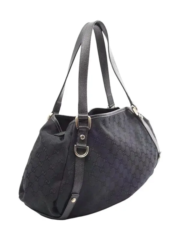 Gucci Abby Gg Canvas Shoulder Bag - Black