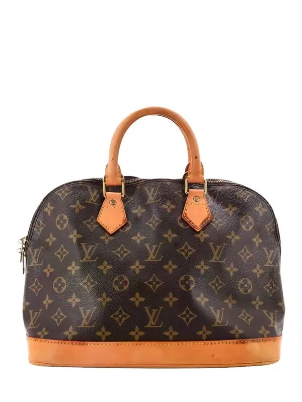 LOUIS VUITTON Vintage Alma Handbag Monogram Canvas Pm Satchel - Brown