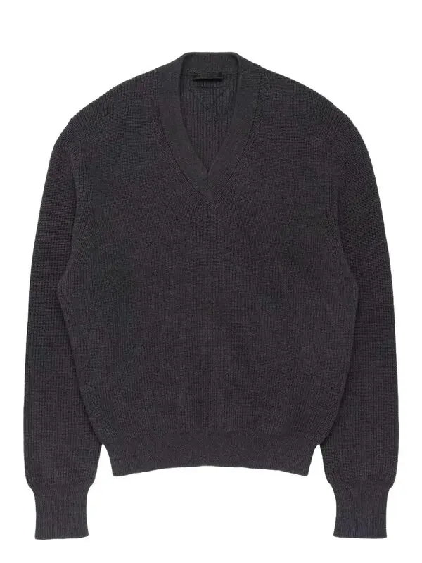 Prada V-neck Sweater - Grey