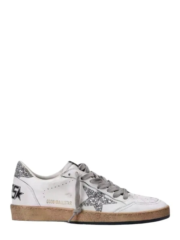 GOLDEN GOOSE Ball Star Glitter-star Sneakers - White