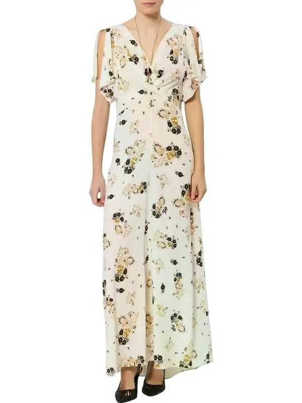Isabel Marant Étoile Falja Printed Stretch-silk Maxi Dress - Neutrals