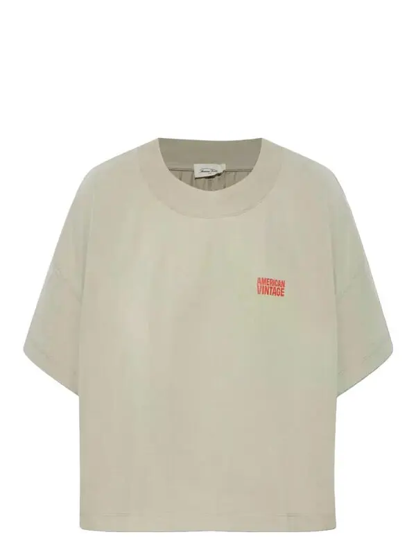 American Vintage Logo-print T-shirt - Grey