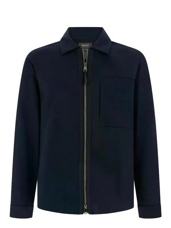 Boggi Milano Shirt Jacket Wooltech - Blue
