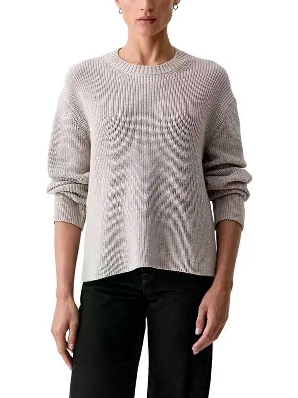 Marc O'polo Ribbed-knit Crew-neck Sweater - Neutrals